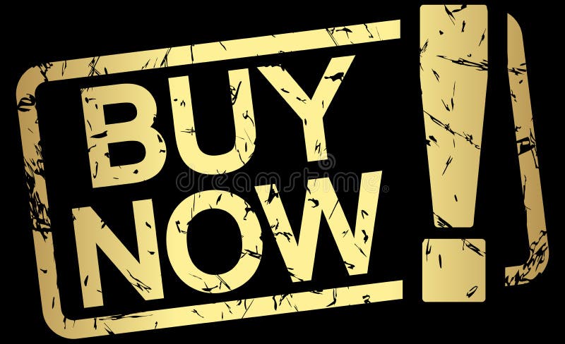 Gold stamp BUY NOW stock vector. Illustration of grab - 137415508