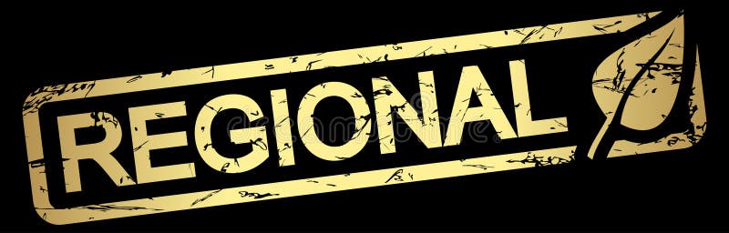 Gold stamp REGIONAL stock vector. Illustration of agriculture - 166501141