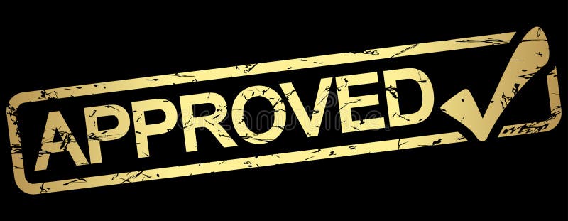 Gold Stamp with Text Approved Stock Vector - Illustration of approval ...