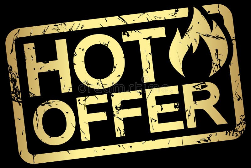 Gold Stamp with Text Hot Offer Stock Vector - Illustration of optional ...