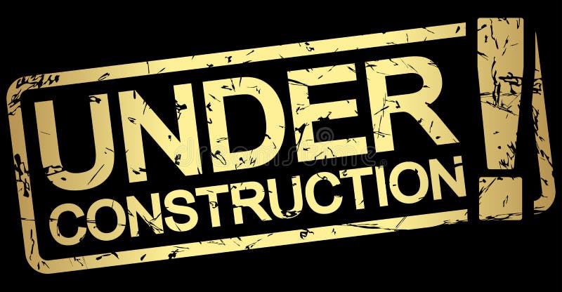 Gold Stamp with Text Under Construction Stock Vector - Illustration of ...