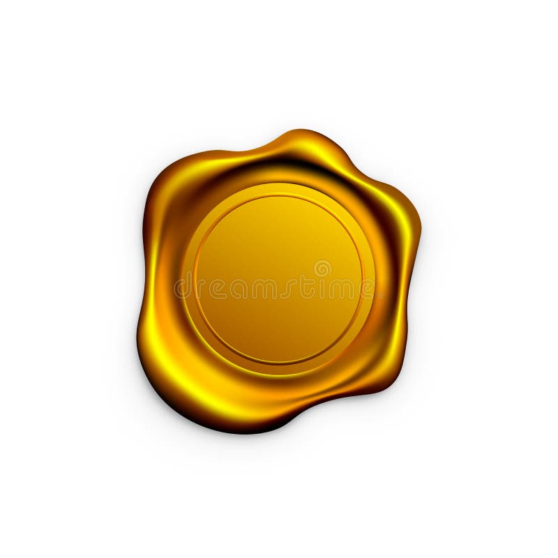 Gold Stamp. Wax Seal. Retro Label. Quality Garantee Label. Vector ...