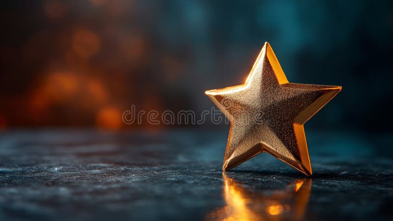 Gold Star Award with Ample Text Space for Outstanding Achievements ...