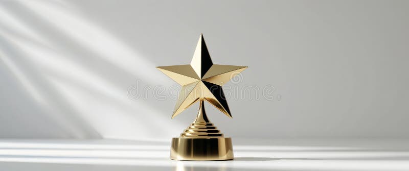 Gold Star Award Trophy Prestigious Award Stock Photo - Image of star ...