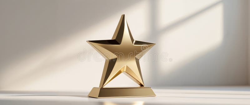 Gold Star Award Trophy Recognition Success Stock Photo - Image of ...