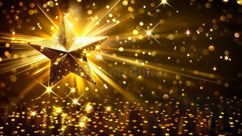 A Gold Star Award on a Blue Background Stock Photo - Image of gold ...
