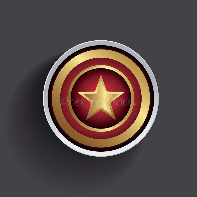 Gold star button stock vector. Illustration of celebration - 29882452