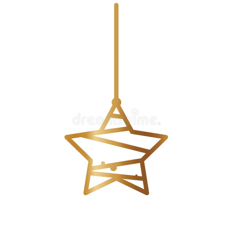 Gold Star, Christmas Decoration Stock Vector - Illustration of ...