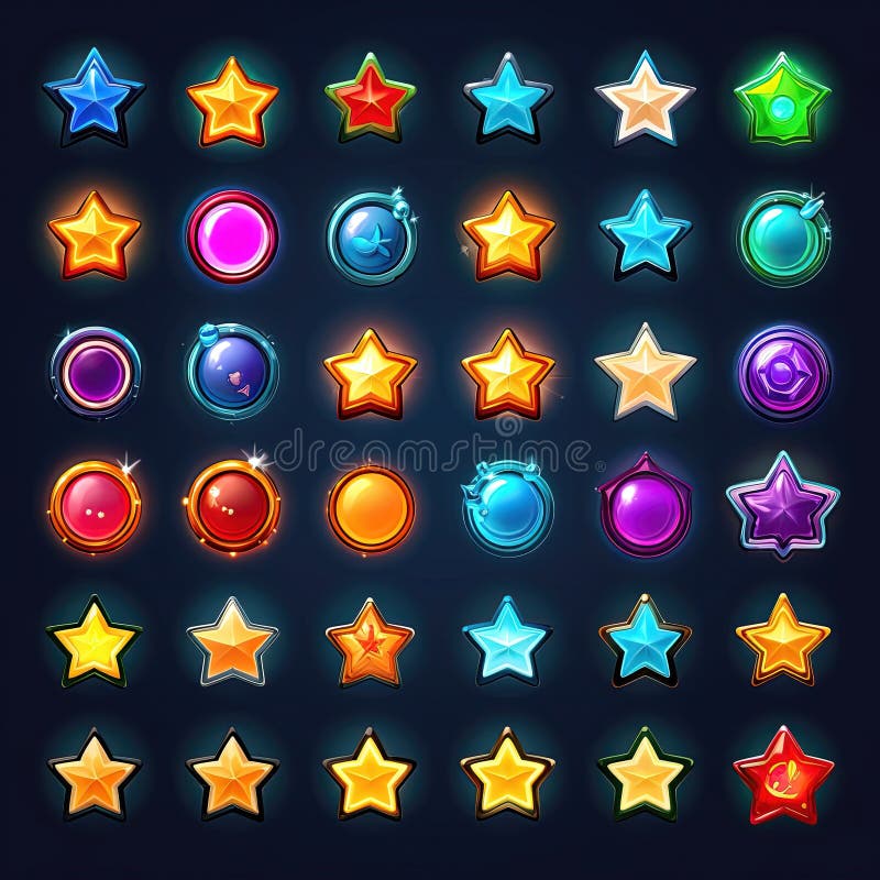 Gold Star Game Ai Generated Stock Illustration - Illustration of ...