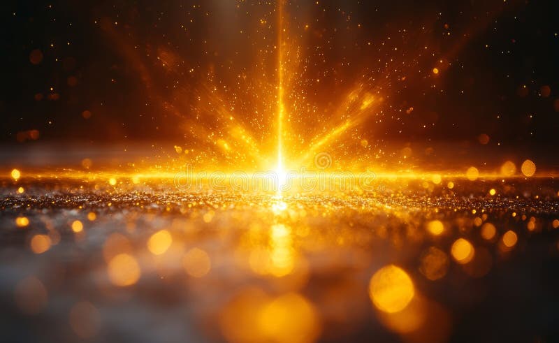 Gold Star with a Glowing Light. Sun Rays that are Transparent Stock ...