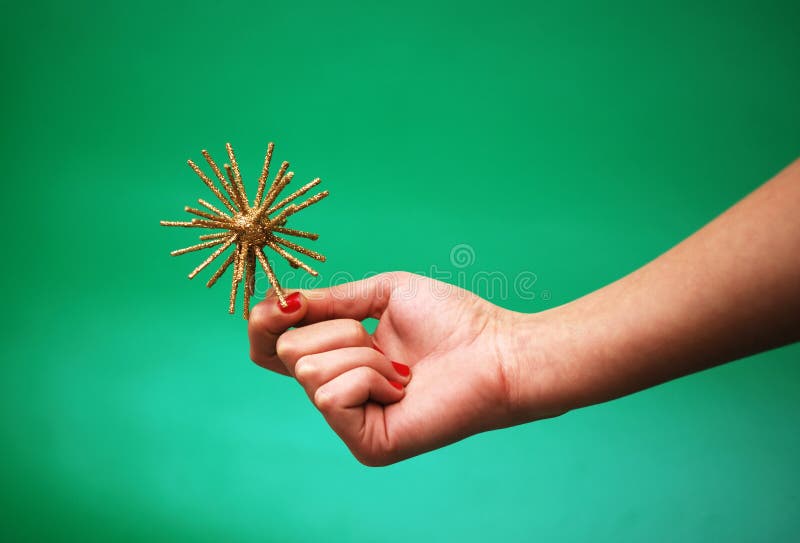 Gold star in hand stock image. Image of hands, hand, bird - 6965179