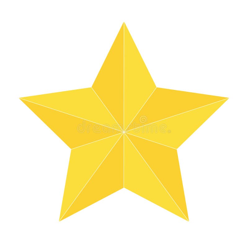 Gold star icon isolated stock vector. Illustration of bookmark - 99064630