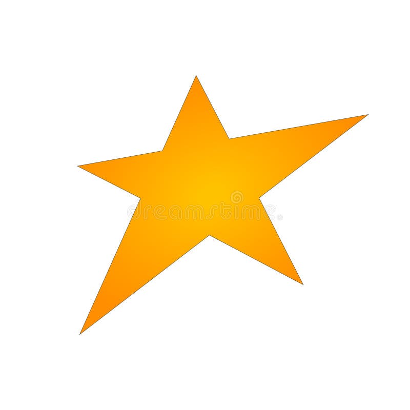 Gold Star Icon. Gold Star Metal Gradient Sign Stock Illustration ...