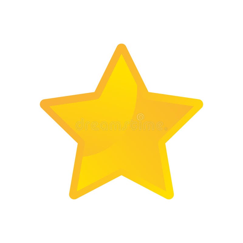 Gold Star Icon. Vector Gold Star Icon. Star Icon Isolated on White ...