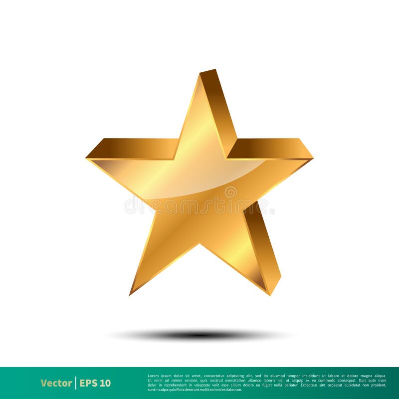 Gold Star Line Logo Template Illustration Design. Vector EPS 10 Stock ...