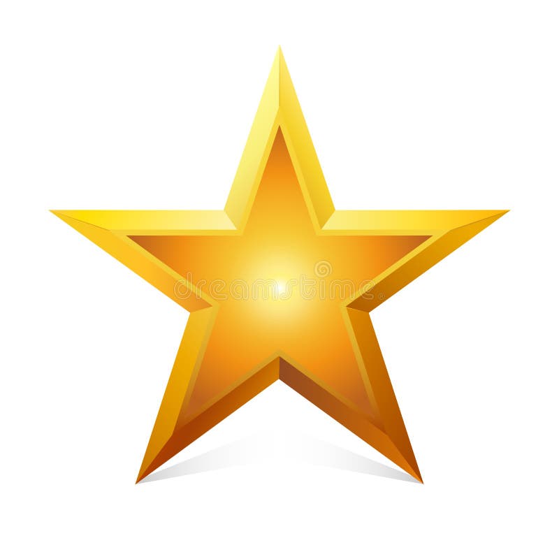 Gold star. stock illustration. Illustration of nice, decoration - 53719782
