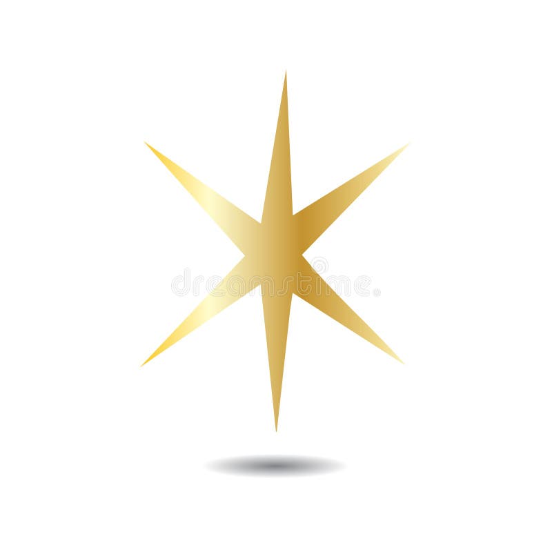 Gold star logo template stock vector. Illustration of vector - 260175515