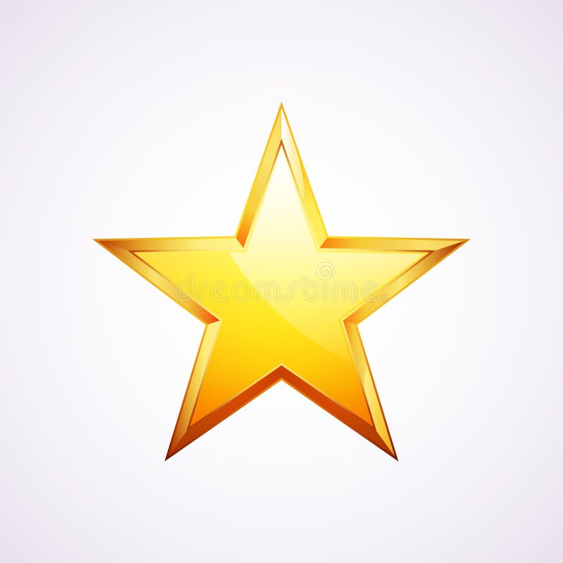 Gold Star Logo for Your Design, Vector Illustration Stock Vector ...