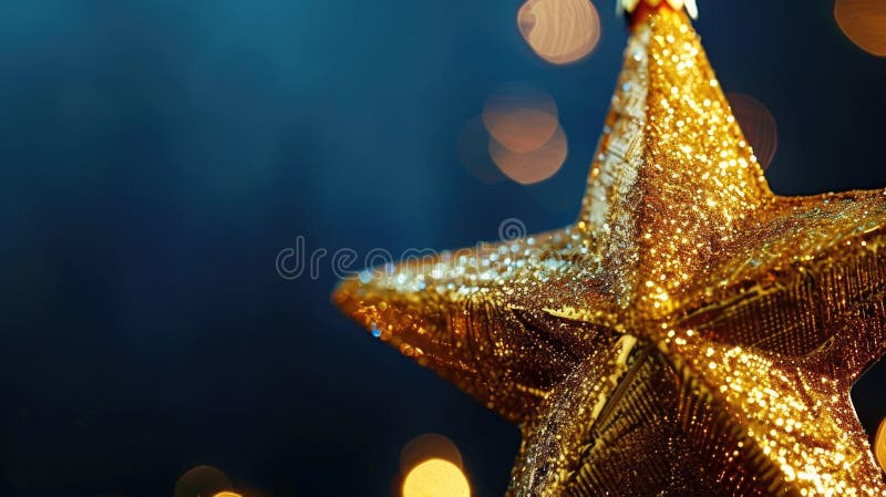 A Gold Star Ornament Hanging from a String. Perfect for Holiday ...