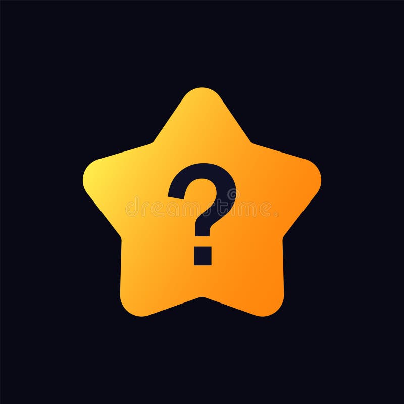 Gold Star with Question Mark. Stock Illustration - Illustration of ...
