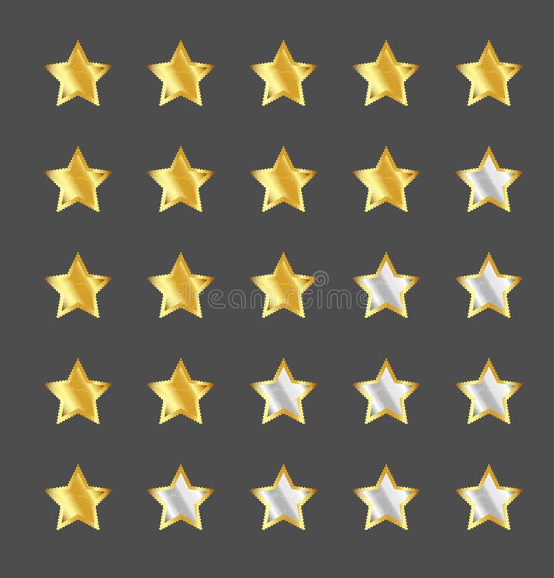 Star rating template stock vector. Illustration of icon - 125507806