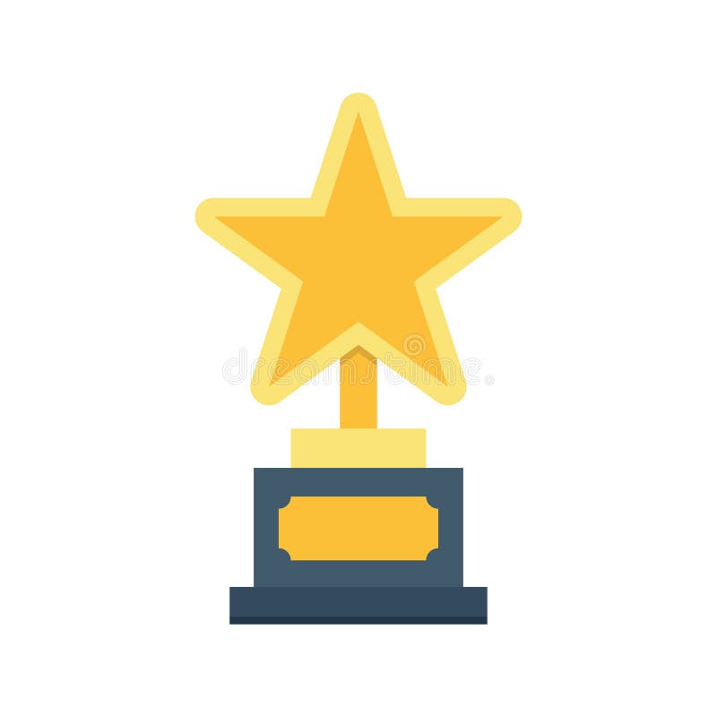 Gold star trophy icon stock vector. Illustration of badge - 100773946