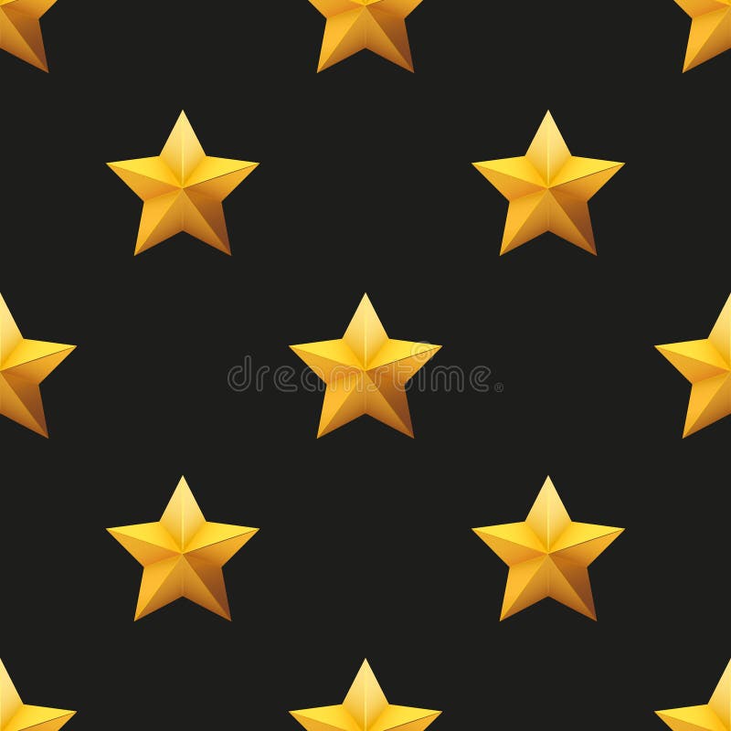 Gold Star Universal Vector Seamless Patterns Stock Vector ...