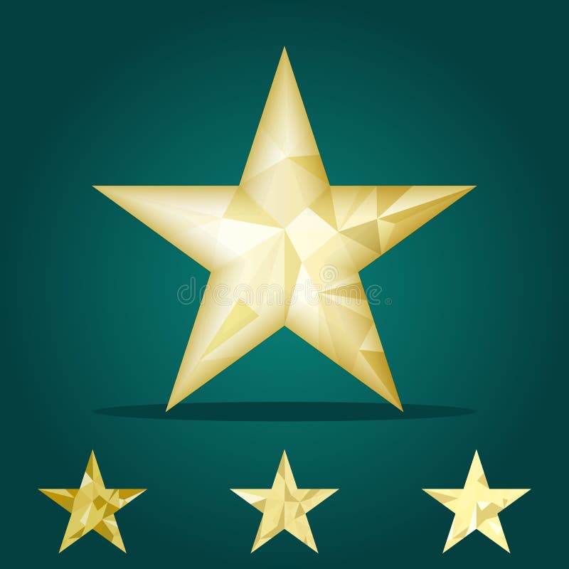 Gold Star Vector Background Stock Vector - Illustration of geometric ...