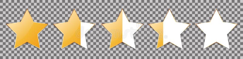 Five Gold Stars Transparent Background Stock Illustrations – 218 Five ...