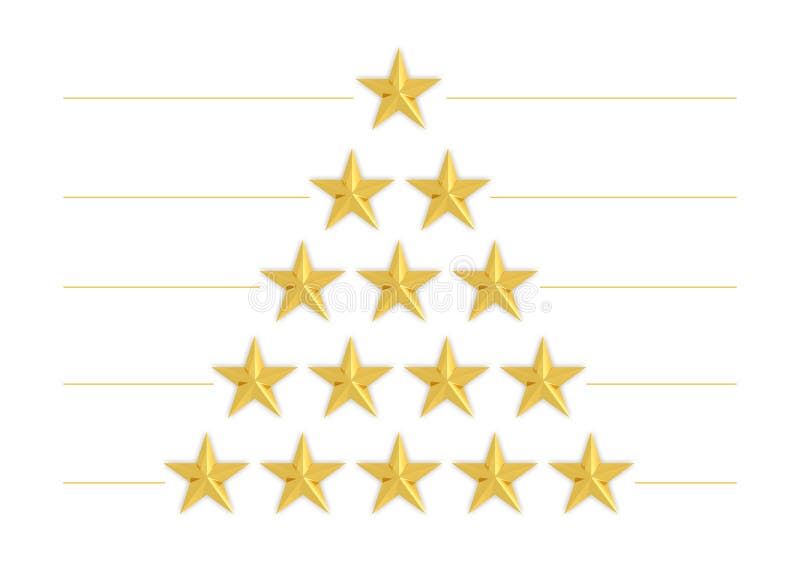 Gold Stars in Shape of Triangle Stock Illustration - Illustration of ...