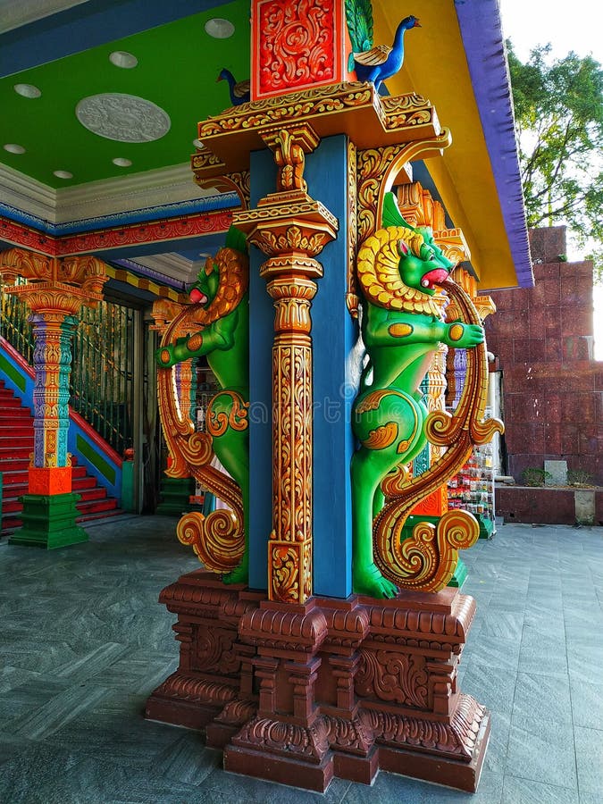 Gold Statue at Hinduism Temple Stock Image - Image of religion, gold ...