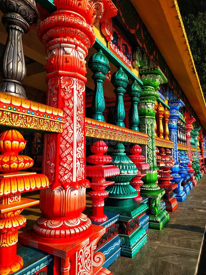 Gold Statue at Hinduism Temple Stock Photo - Image of religion, gold ...