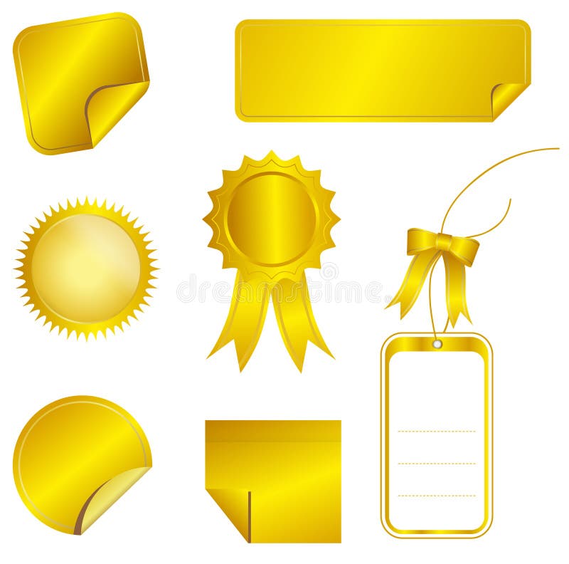 Gold Stickers Stock Illustrations – 8,990 Gold Stickers Stock ...