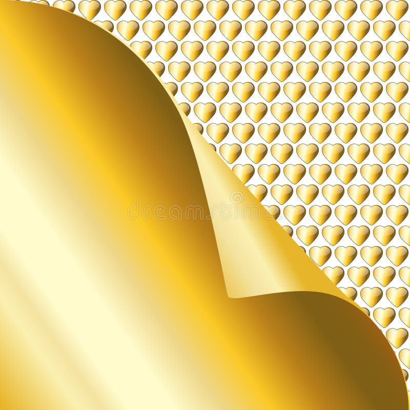 Gold sticky Valentine note stock vector. Illustration of hearts - 28639944