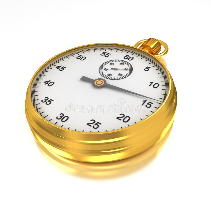 Gold Stopwatch stock illustration. Illustration of sports - 37498119