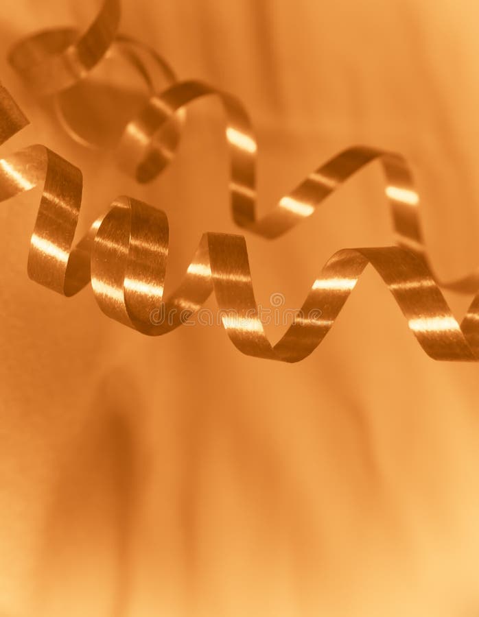 Gold streamer stock photo. Image of curly, birthday, golden - 7366318