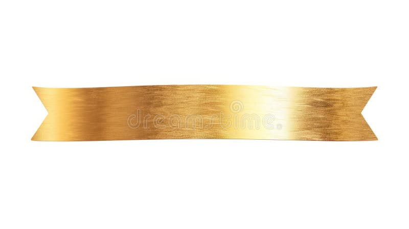 Gold Stripe Adhesive Paper Isolated on White Background, Rectangle Form ...