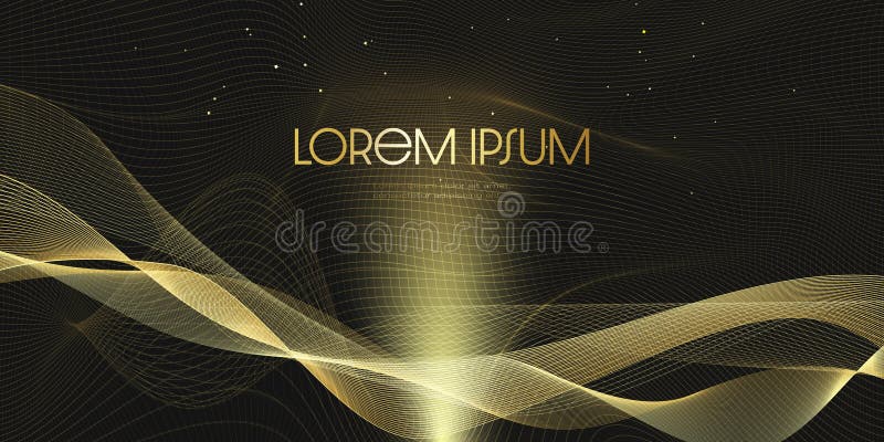 Gold Stripes Curve Abstract Background Vector Illustration Stock Vector ...