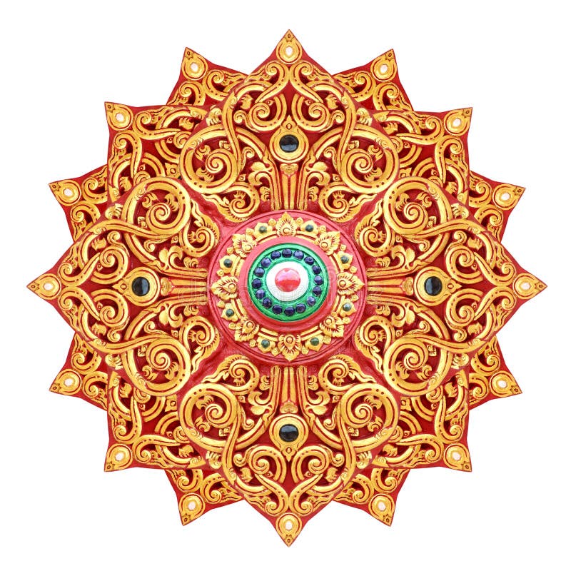 Gold Stucco Pattern Isolated on White for Decoration Stock Photo ...