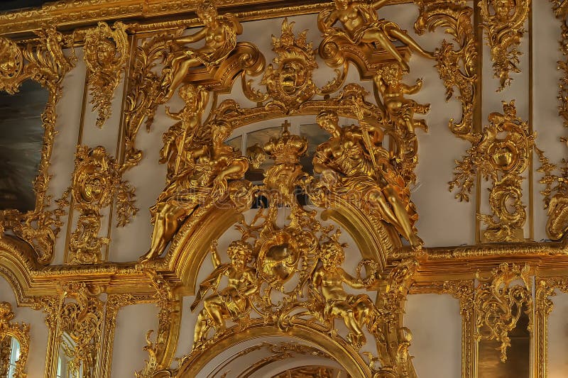 Gold stucco on the walls stock image. Image of ball, great - 40908679