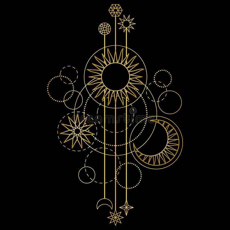 Illustration Gold Star Outline Pattern Background Stock Illustrations ...