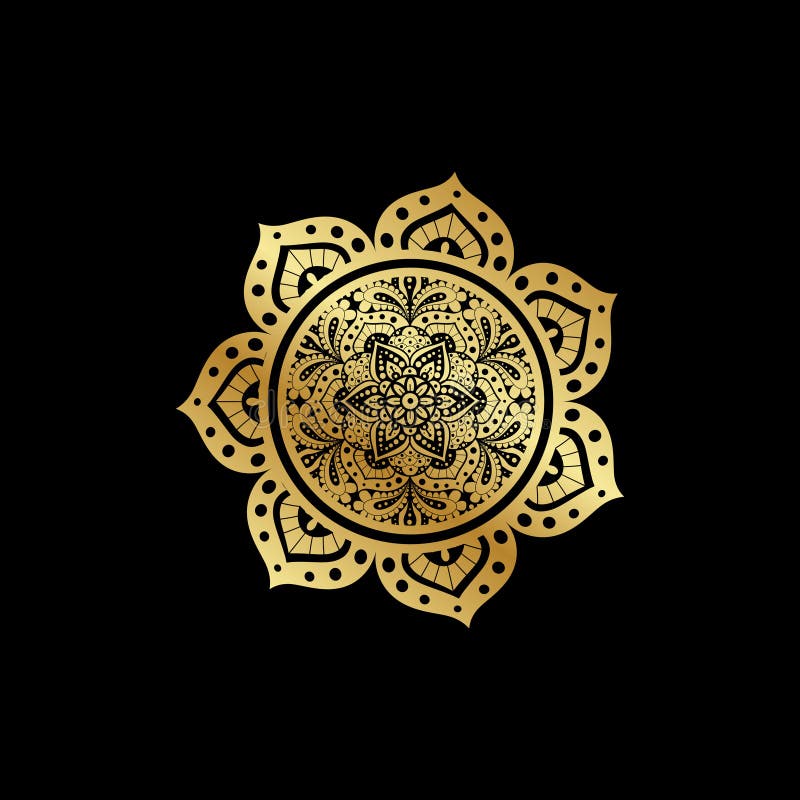 Gold Sun, vector stock illustration. Illustration of oriental - 195896332