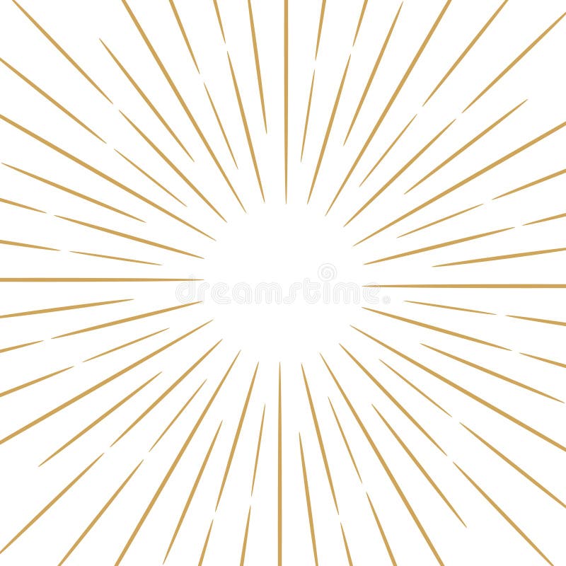 Gold Sunburst Vector Background, Sunray Design Stock Vector ...