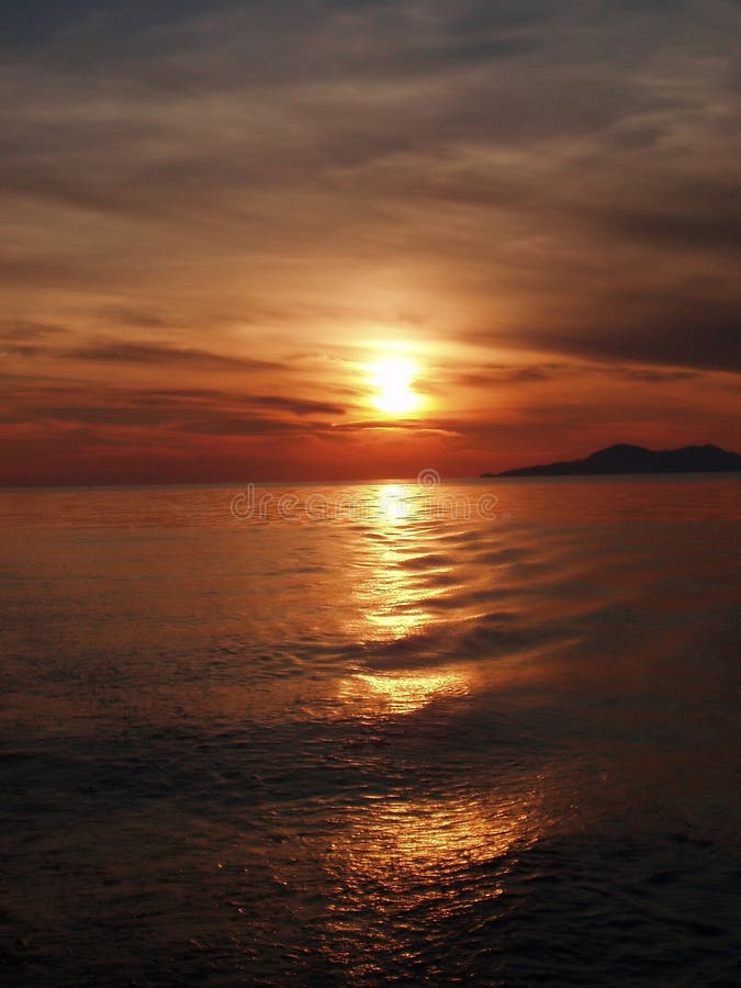 Gold sunset stock image. Image of reflection, sunset, water - 822619