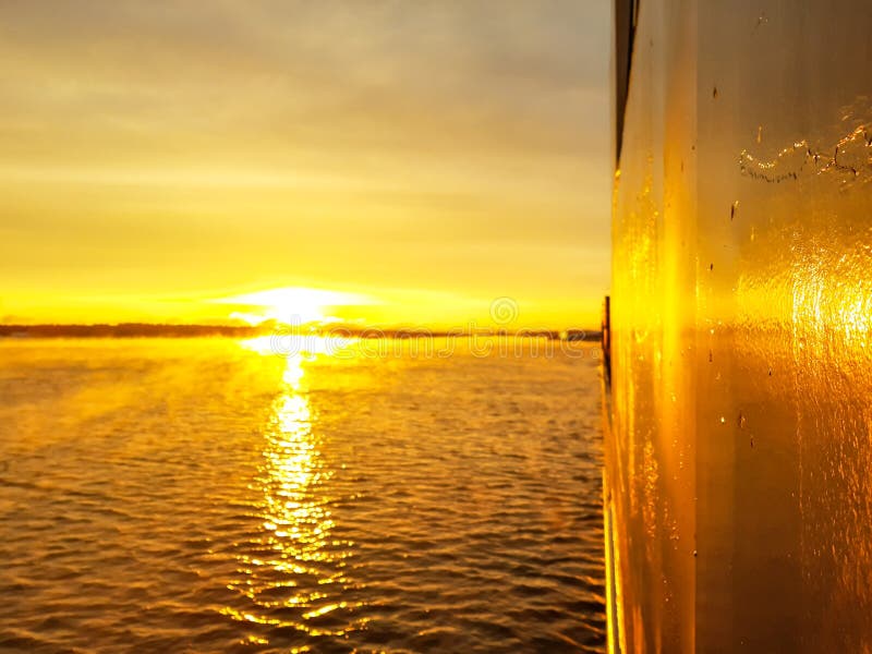 Gold sunset in Sweden. stock image. Image of sweden - 207526047