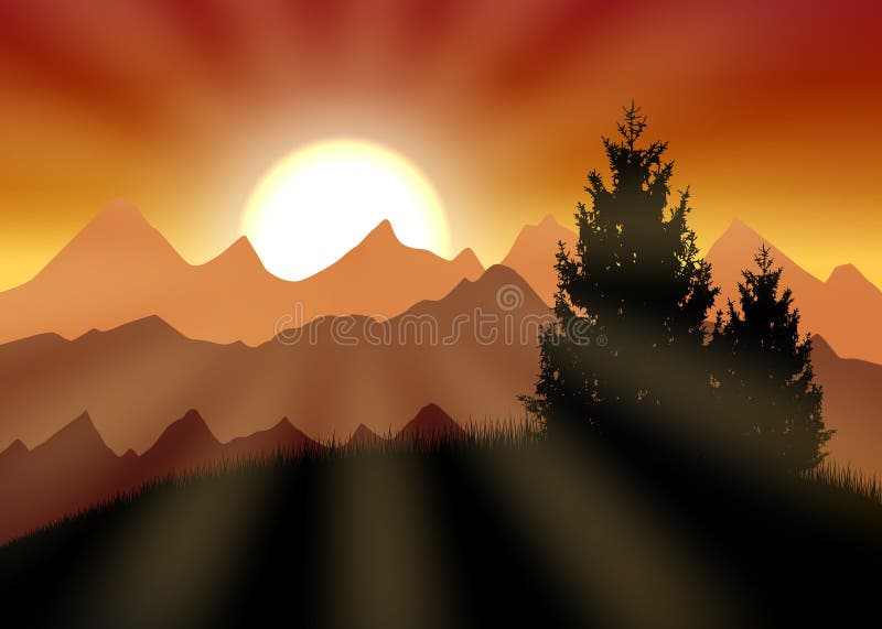 Gold Sunset Stock Illustrations – 10,414 Gold Sunset Stock ...
