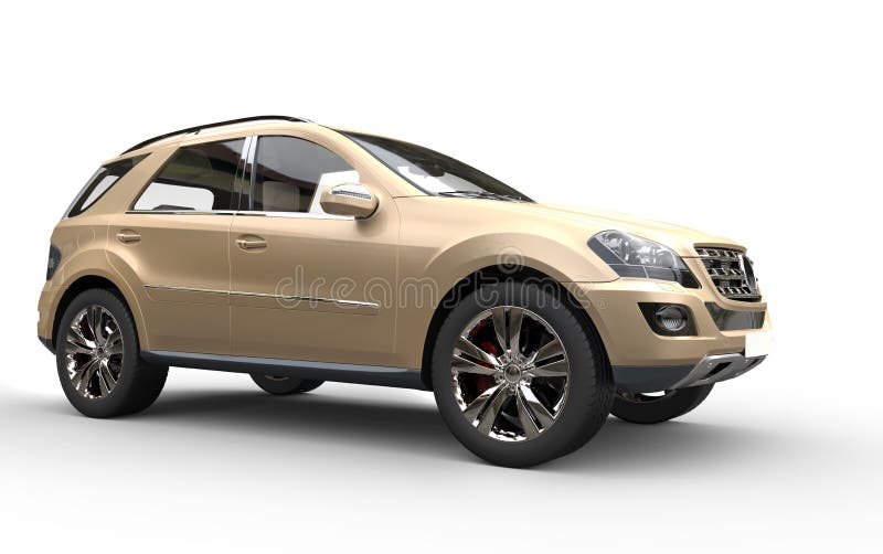 Gold SUV stock illustration. Illustration of power, rims - 32429520