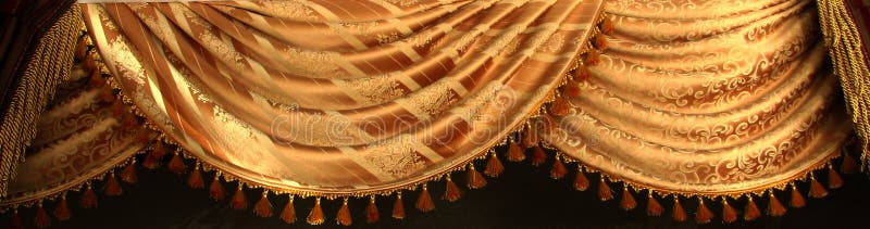 Gold Swag Curtain With Design Picture. Image: 84961885