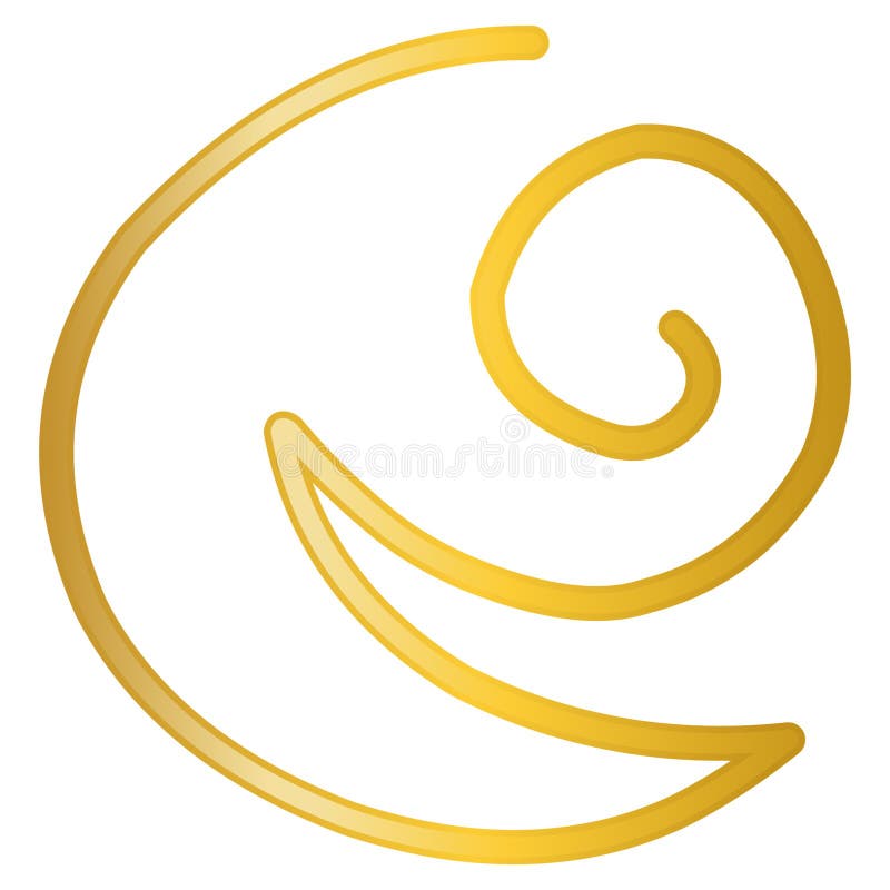 Gold Swirl Calligraphic Elements Stock Illustration - Illustration of ...