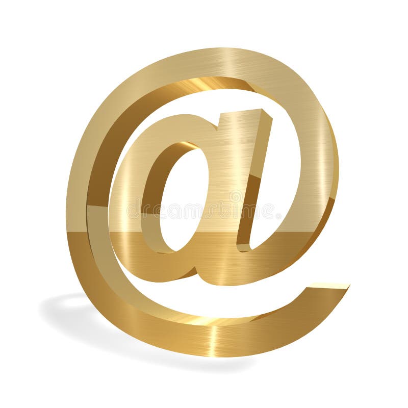 Gold AT Symbol Picture. Image: 5005567